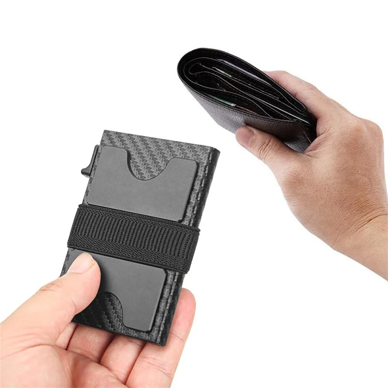 Hard Wallet Dollar Holder Carbon Fibre Hard Card Case - ETOON