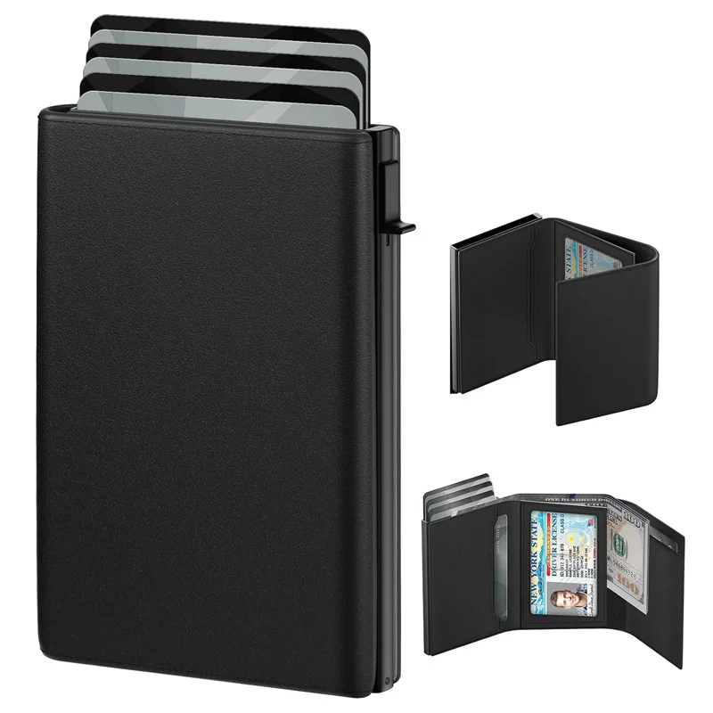 Custom Minimalist Metal Pop Up Credit Card Holder OEM Wallet - ETOON