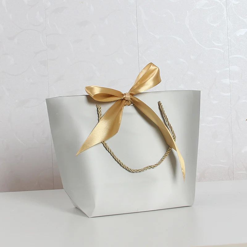 Custom Gift Paper Bag with Ribbon Handle for Luxury Packaging - ETOON