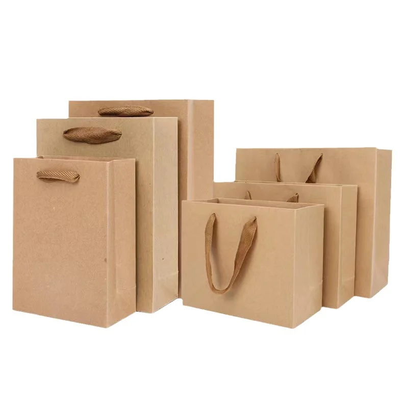 Foldable Kraft Paper Bag with Custom Design for Gift Packing - ETOON